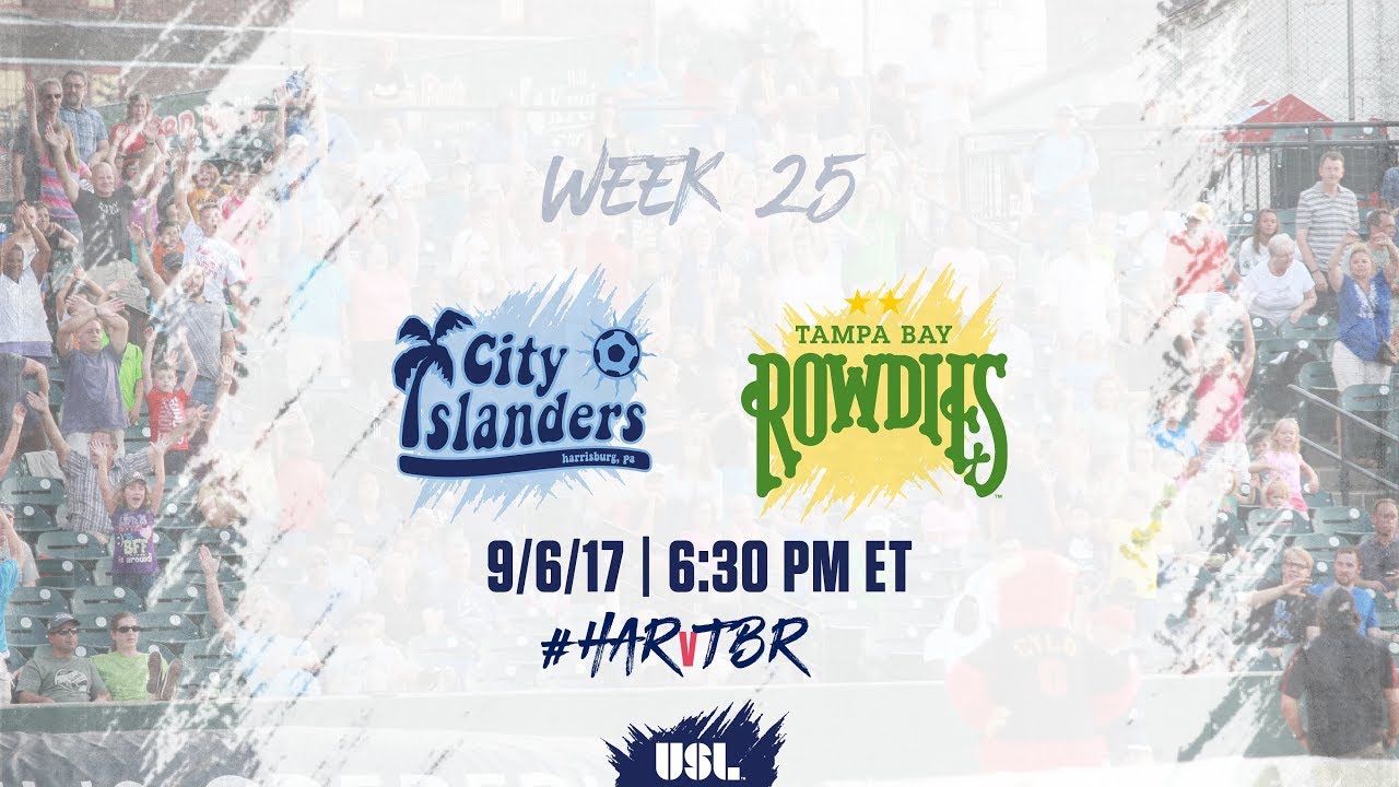 USL LIVE - Harrisburg City Islanders vs Tampa Bay Rowdies 9/6/17 - YouTube