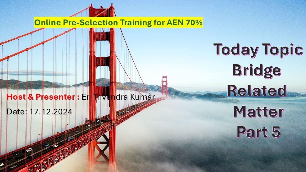 Pre selection Training AEN 70% Bridge Matter Part 5 Made with Clipchamp - YouTube