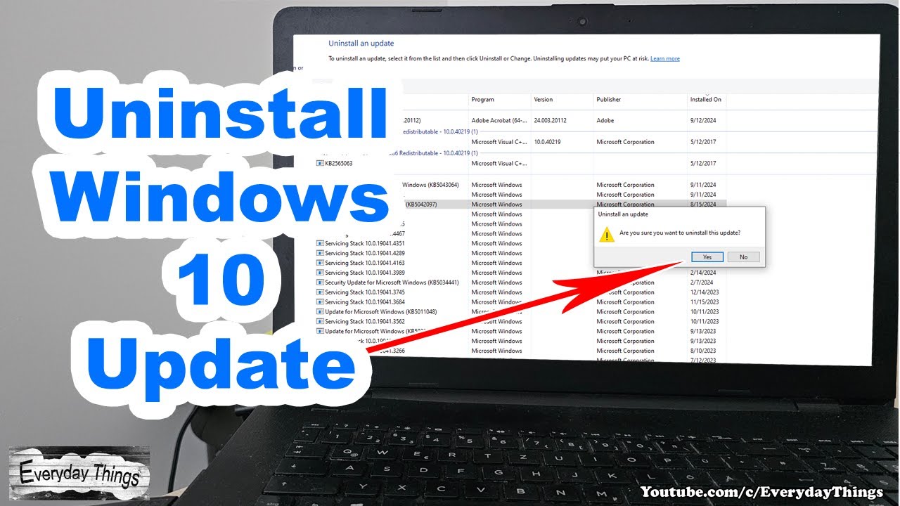 How to Uninstall Windows 10 Update - Quick and Easy Guide - YouTube