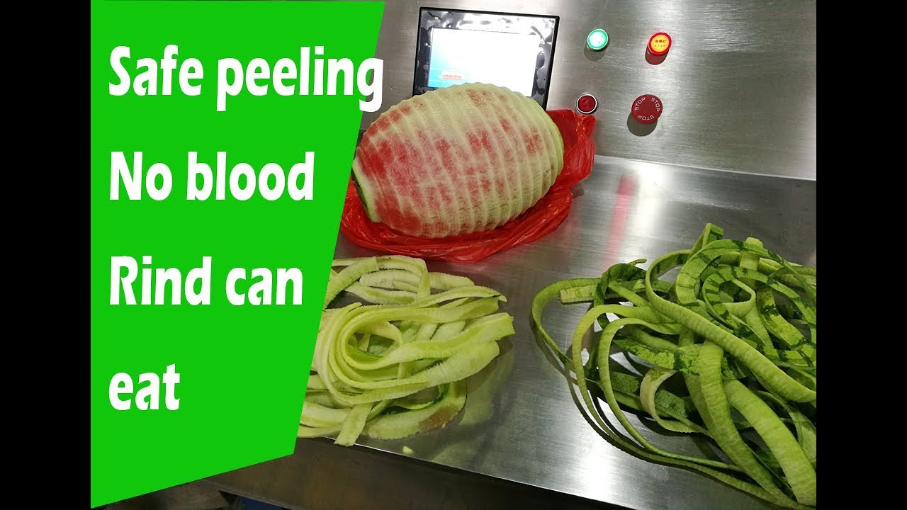 Industrial Watermelon peeling machine auto melon skin peeler - YouTube