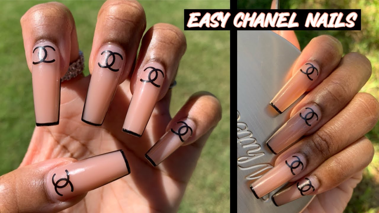 CHANEL NAILS USING MODELONES POLYGEL | Designer Nails - YouTube