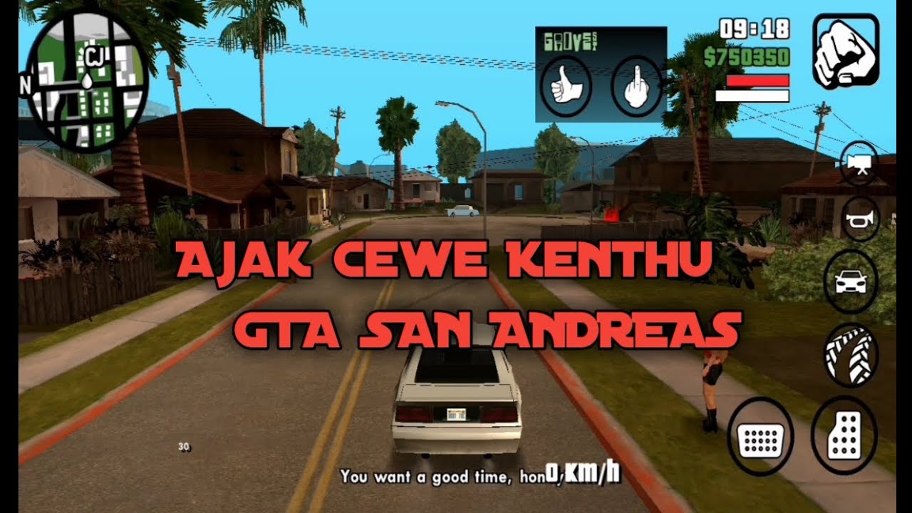 ajak cewe kenthu! mobil pun bergoyang - GTA SAN ANDREAS - YouTube