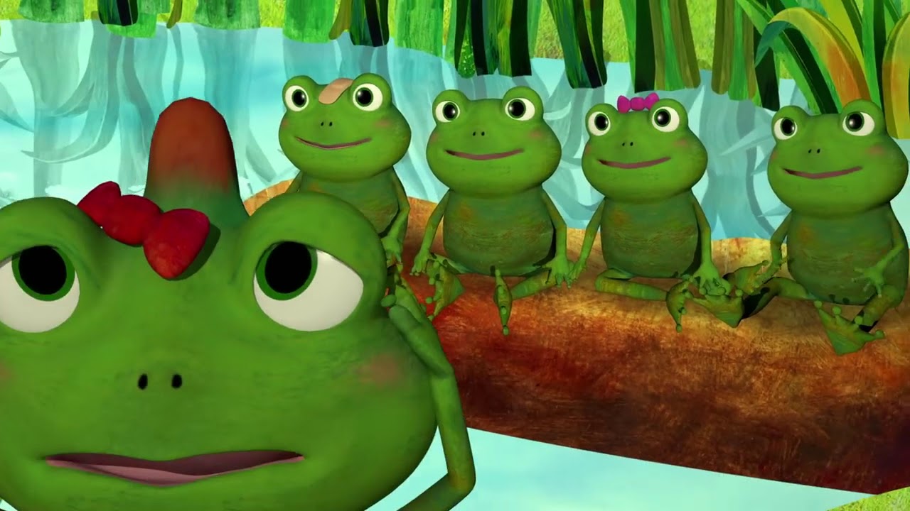 Five Little Monkeys Jumping on the Bed 2 | Frog Version - ABCkidTV ...