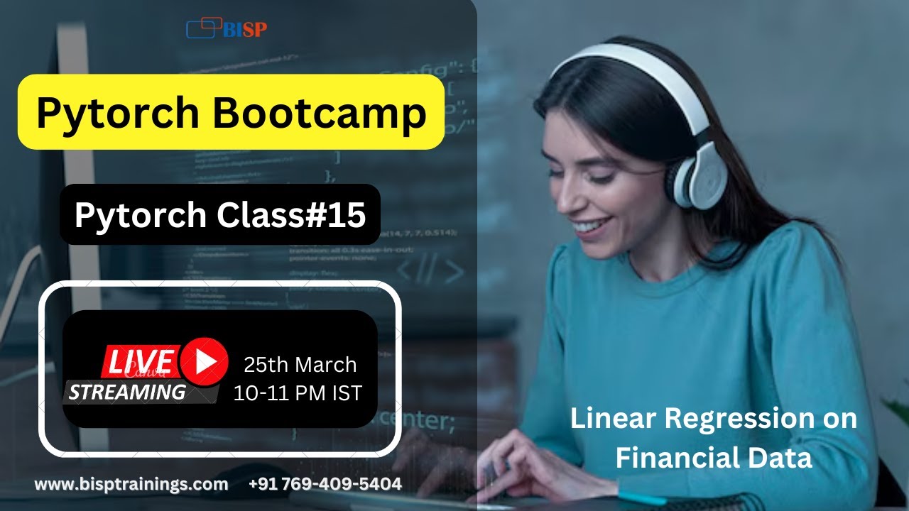 PyTorch Bootcamp Class #15 | Linear Regression on Financial Data | Pytorch Tutorial | Pytorch ...