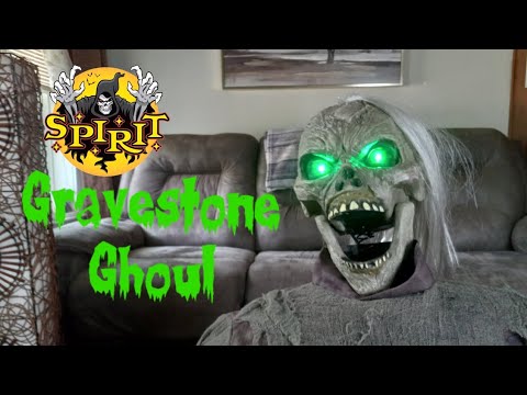 Spirit Halloween 2024 Gravestone Ghoul Prop - YouTube