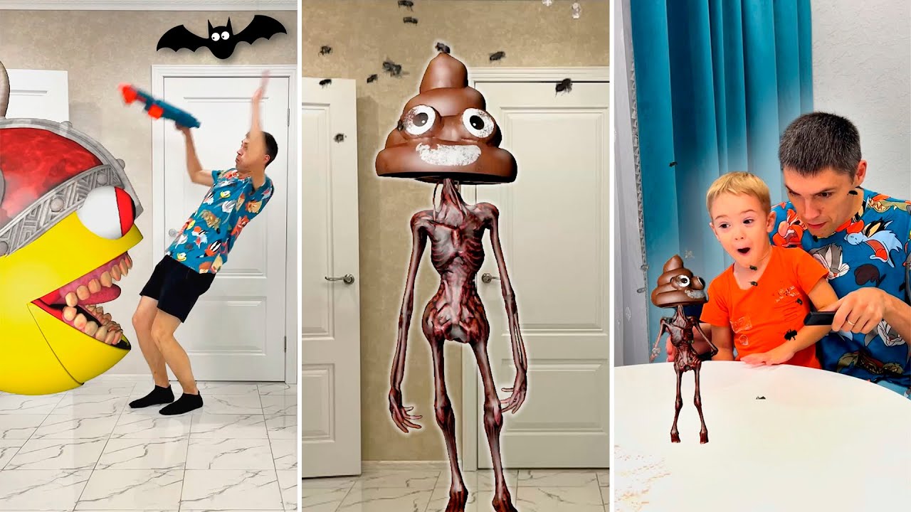 Angry Pacman Game Over \ smelly Siren Head \ Escaping from Zombies ...