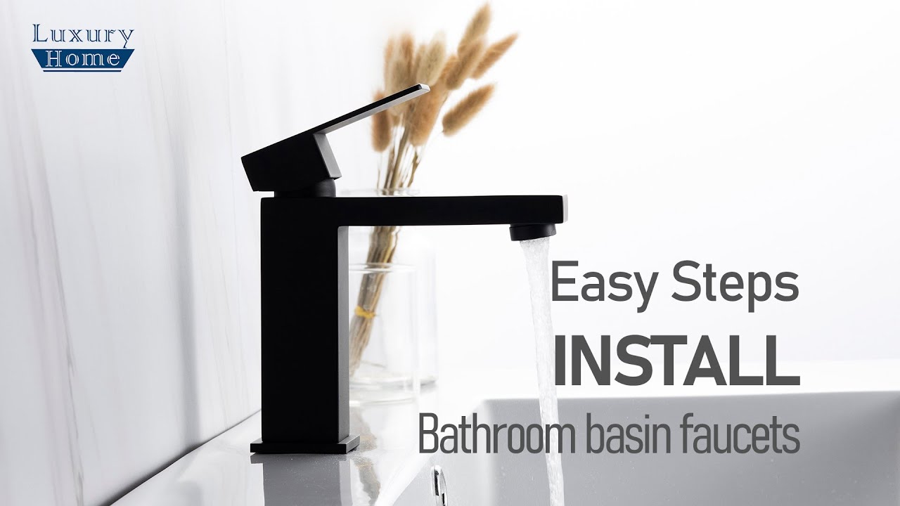 Bathroom basin faucet installation & display - LUXURYHOME - YouTube