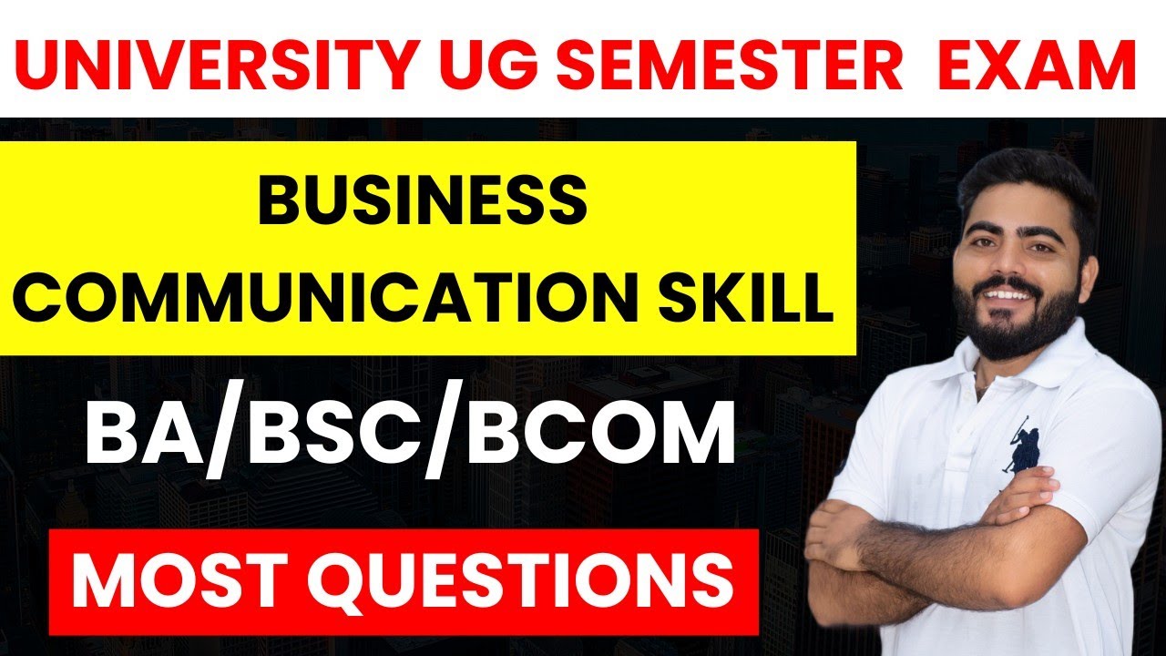 BUSINESS COMMUNICATION SKILL EXAM MCQ | UG 1ST & 2ND SEM BA BSC BCOM ...