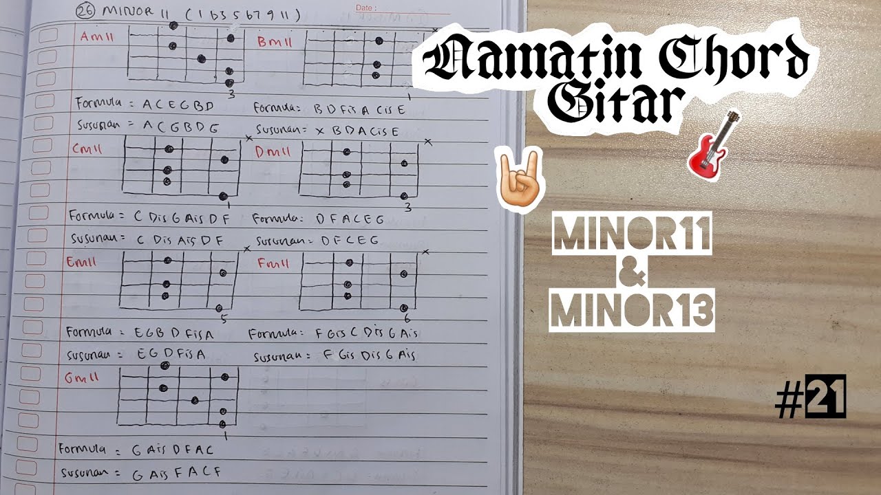 SEMUA CHORD MINOR 11 & MINOR 13 ! Namatin semua jenis chord part 21 ...