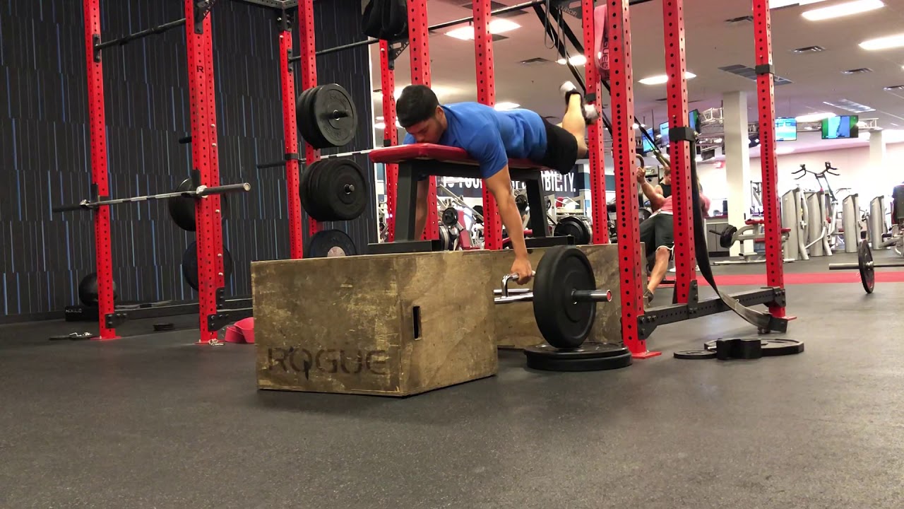 Trap Bar Prone Row - YouTube