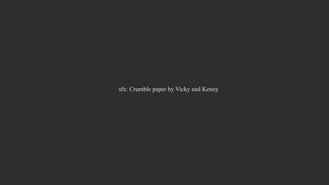 sound effect: crumble paper 01 - YouTube