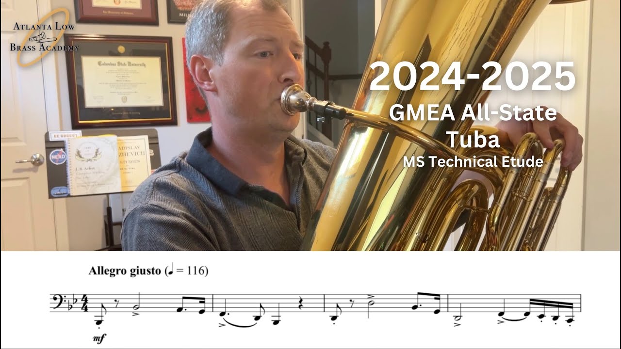 2024-2025 GMEA All-State MS Technical Etude: Tuba - YouTube