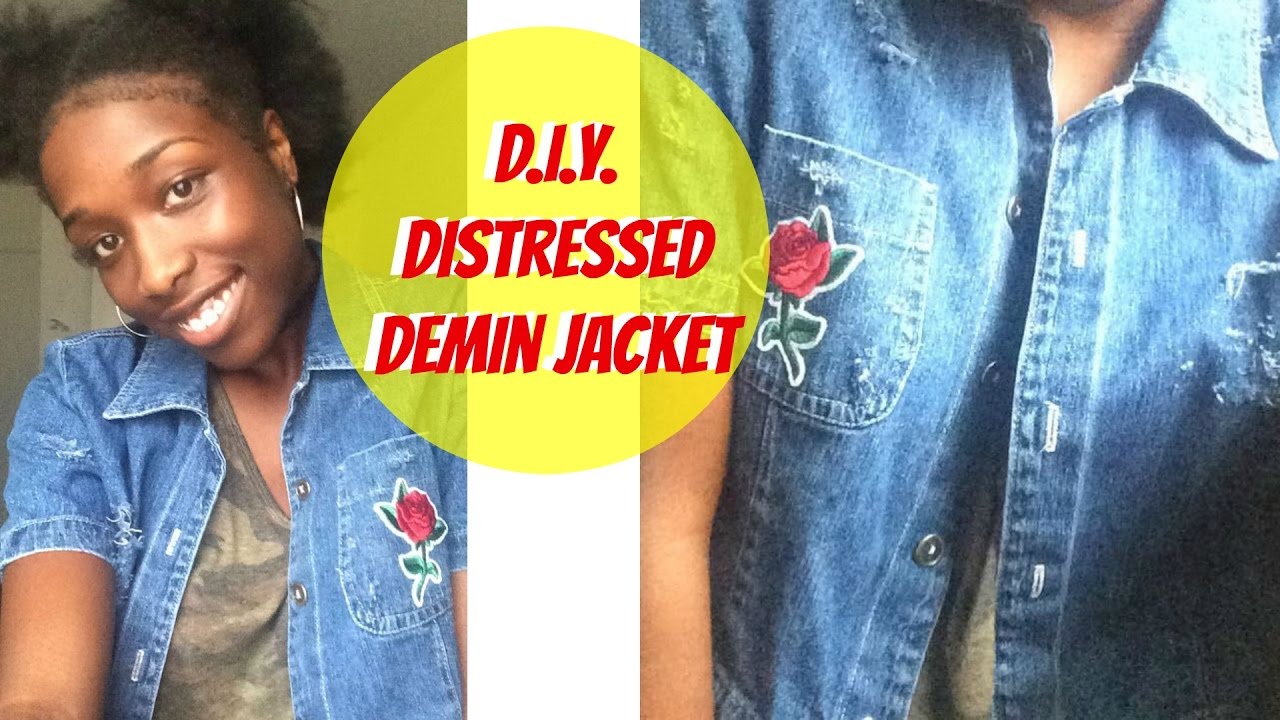 DIY DISTRESSED JEAN JACKET - YouTube