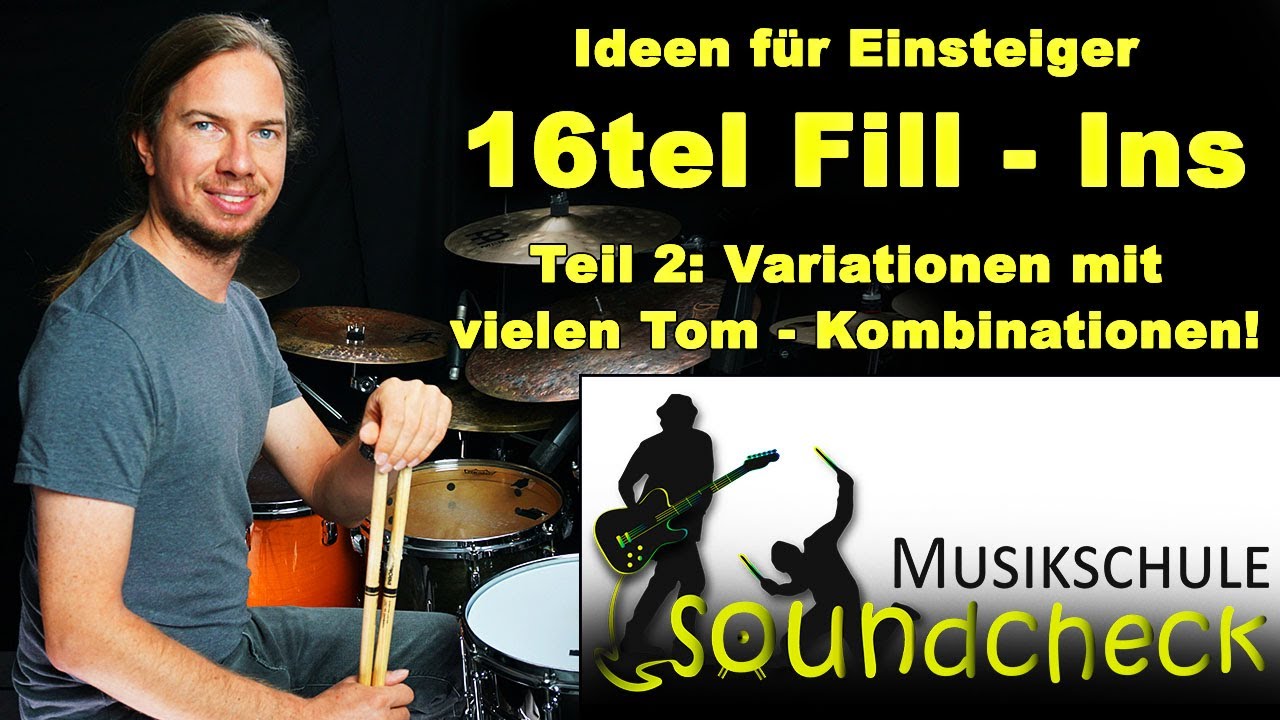 Der Einstieg in Fill-Ins mit 16tel Noten, Teil 2: Tom-Kombination ...