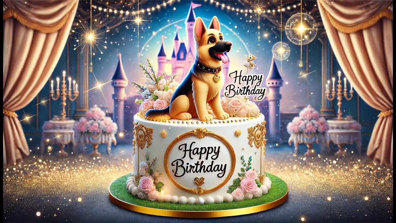 🎉 Joyeux Anniversaire avec le Chien Berger Allemand - Célébration 2025 ...