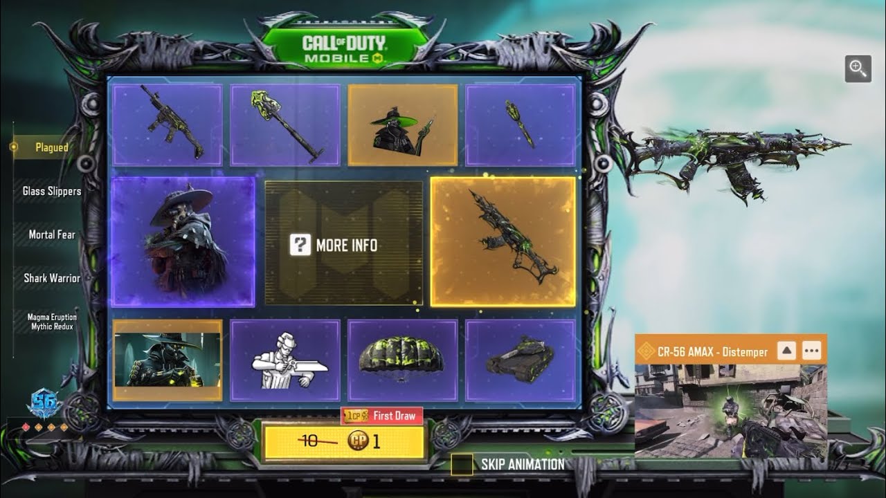 Codm 3 Spin On Plagued Lucky Draw | CR56 AMAX Distemper & Witch Doctor ...