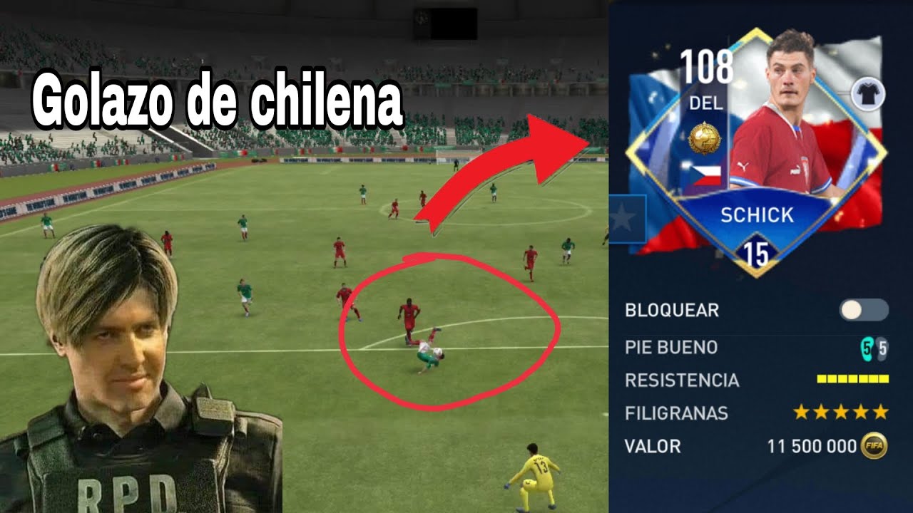 Golazo de chilena de SCHICK un jugador genial (FIFA Mobile) - YouTube