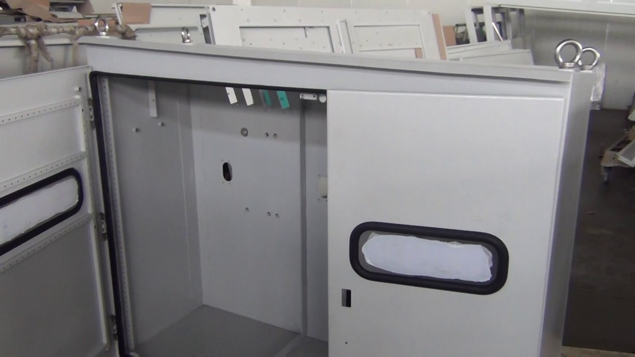 Sheet metal electrical switchboard cabinet fabrication - YouTube