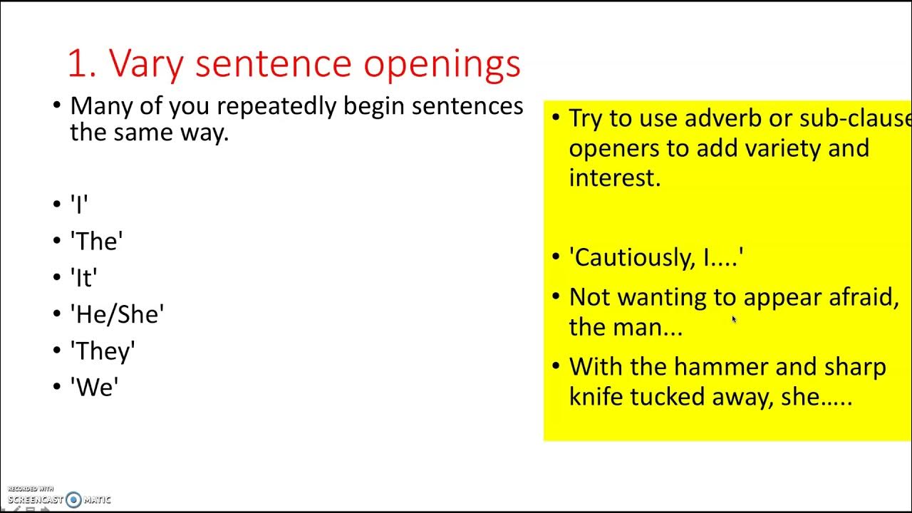 Year 10 creative writing feedback part 1 - YouTube