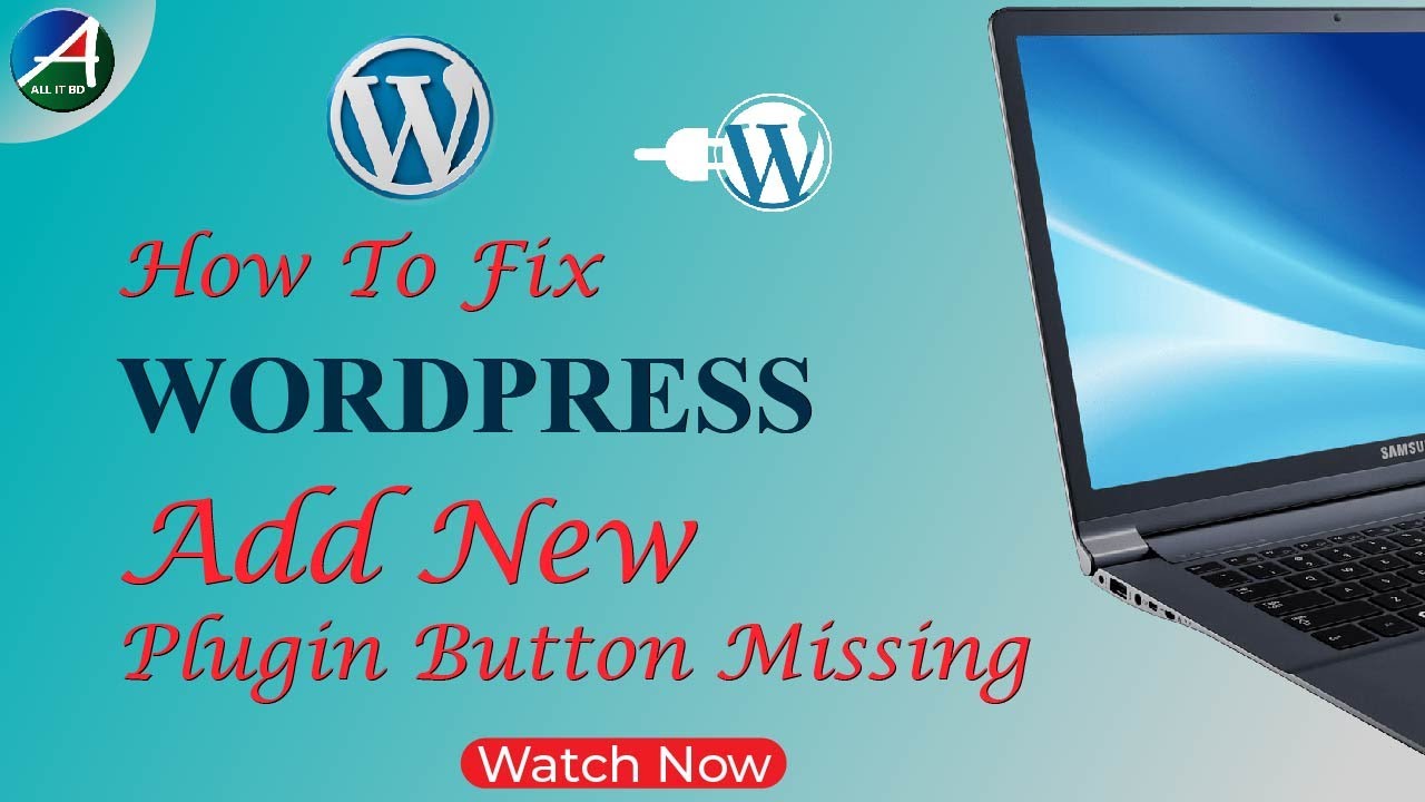 How To Fix Wordpress Add New” Plugin Button Missing Youtube