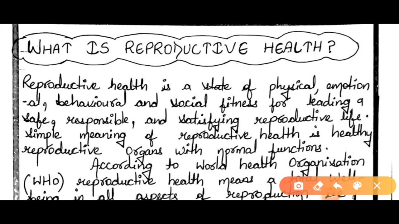 Reproductive health Handwritten Notes || 12th Biology || CBSE/NEET ...