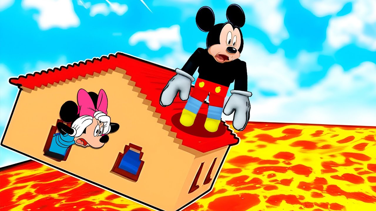 Mickey Mouse & Minnie Mouse Play Slide House Tumble in Roblox - YouTube