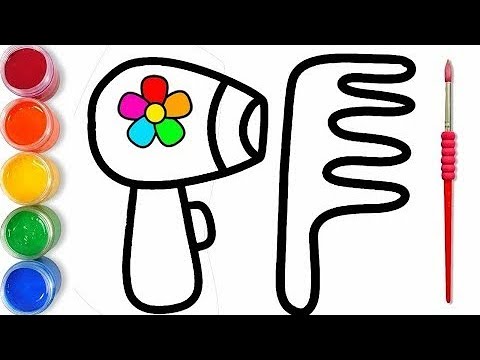 how to draw comb l how to draw hair drayer l easy drawing l drawing for ...