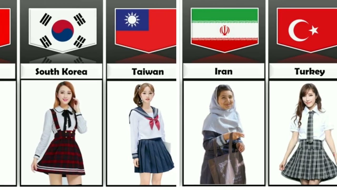 Schools Girls Uniform From Different Countries || School Girls Uniform ...