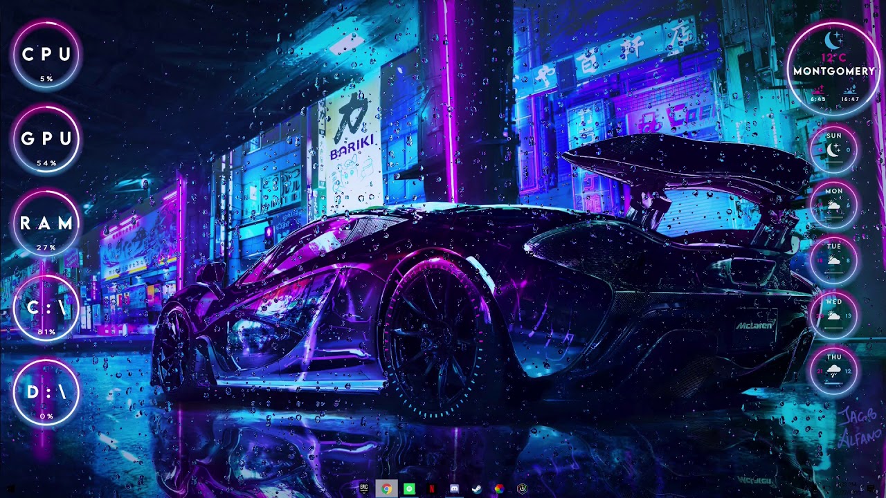 Windows Theme #1 | Neon McLaren [Check Description For Skins] - YouTube