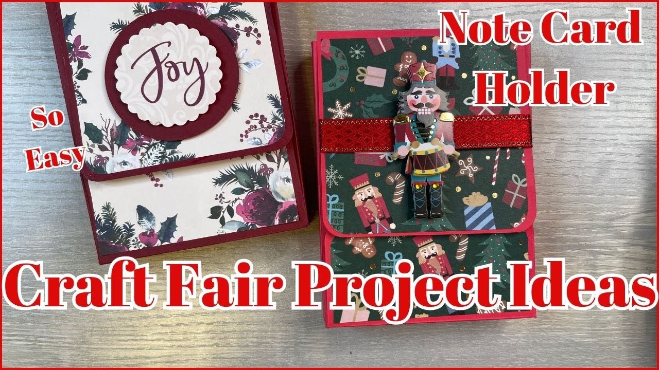 CRAFT FAIR PROJECT IDEAS | NOTE CARD HOLDER TUTORIAL | SO EASY! - YouTube