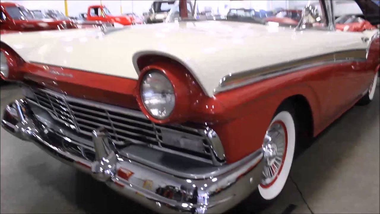 1957 Ford Fairlane Red White - YouTube