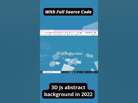 3D Js Animated abstract background Html CSS & JS in 2022 + full source code by jishaansinghal ...