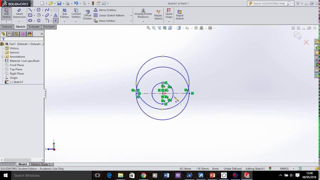Tangent to an Elipse SolidWorks - YouTube