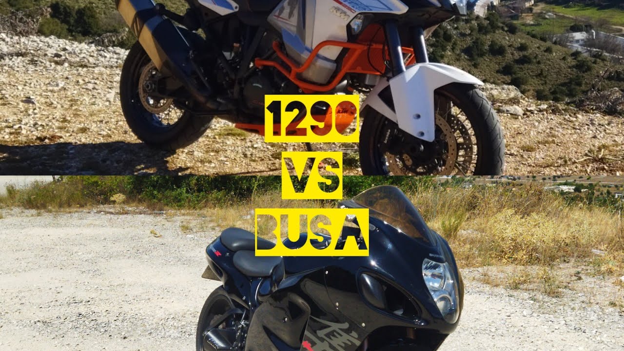 stock 1290adv vs busa - YouTube