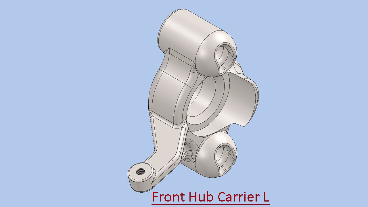 Front Hub Carrier L (Video Tutorial) SolidWorks - YouTube