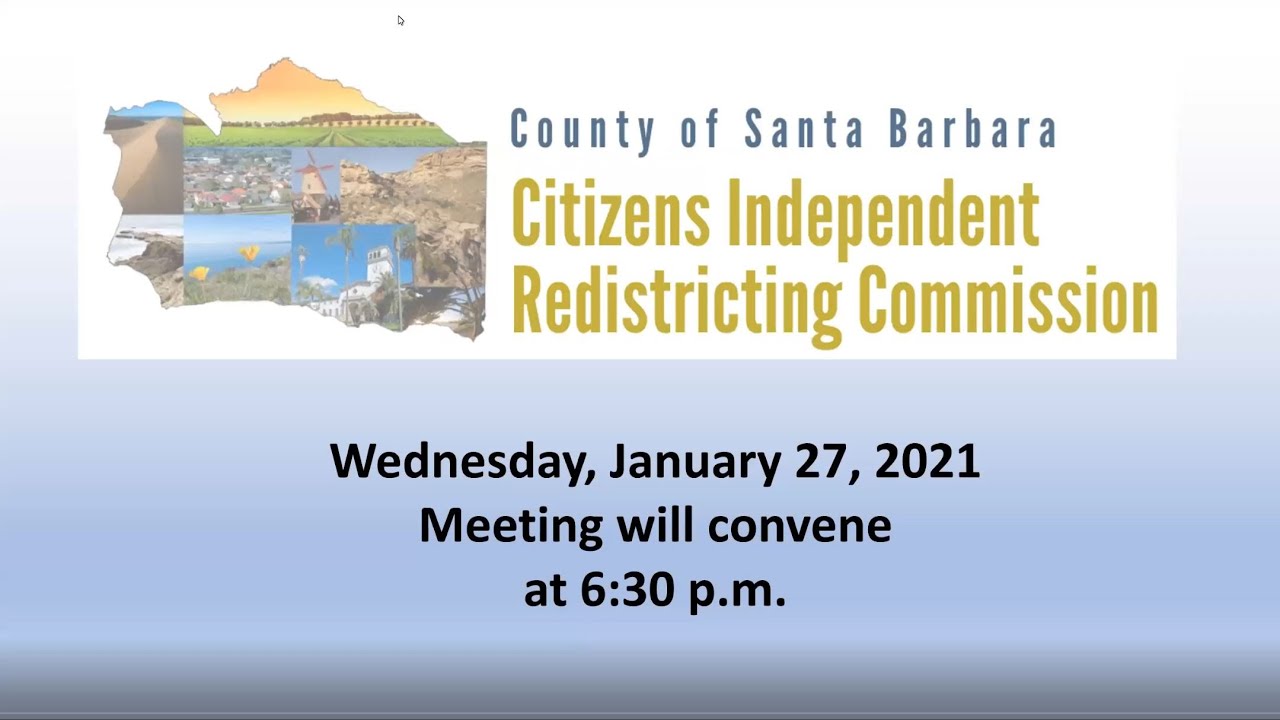 Citizens Independent Redistricting Commission, January 27, 2021 - YouTube