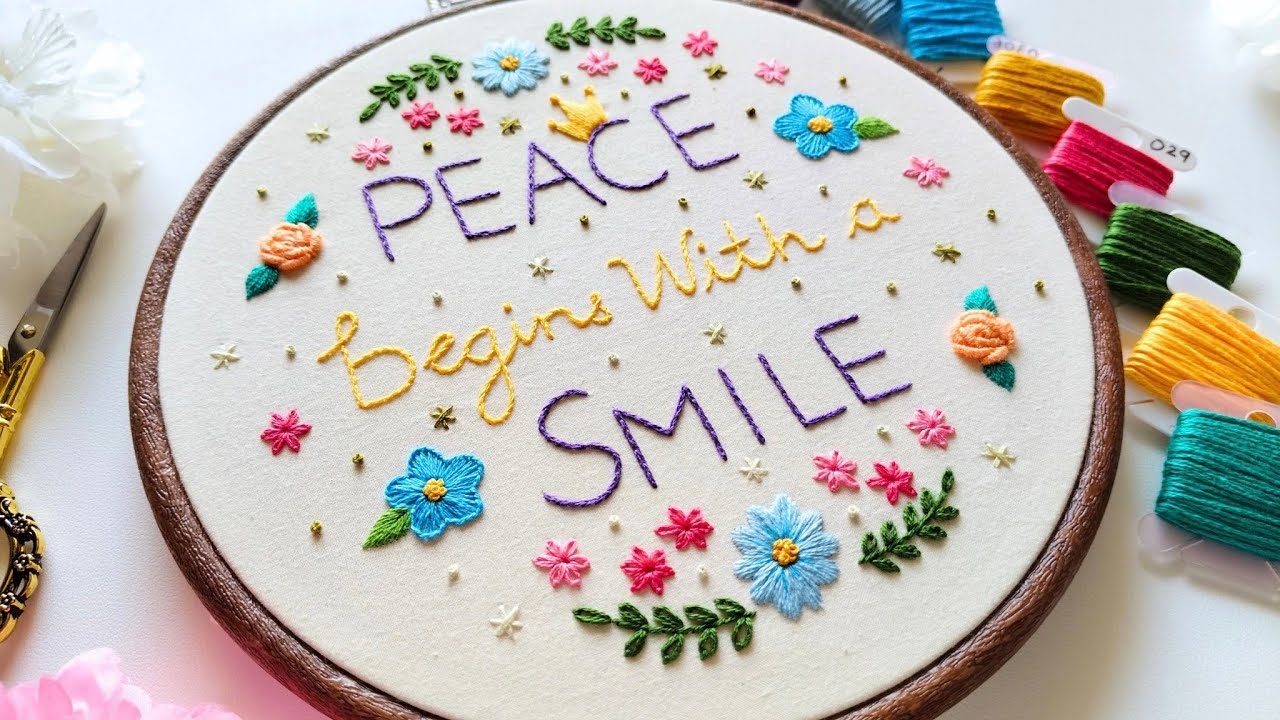 Hand lettering embroidery | Letter script embroidery designs | How to ...