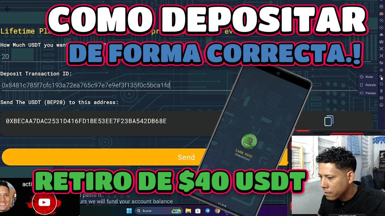 COMO DEPOSITAR DE FORMA CORRECTA EN EARNPEPEMINER.COM Y NO PERDER TU ...