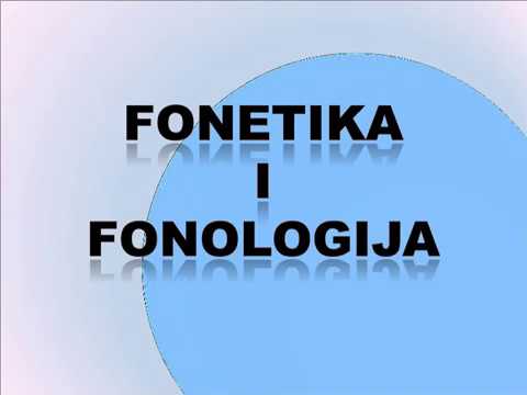 Fonetika i fonologija - YouTube