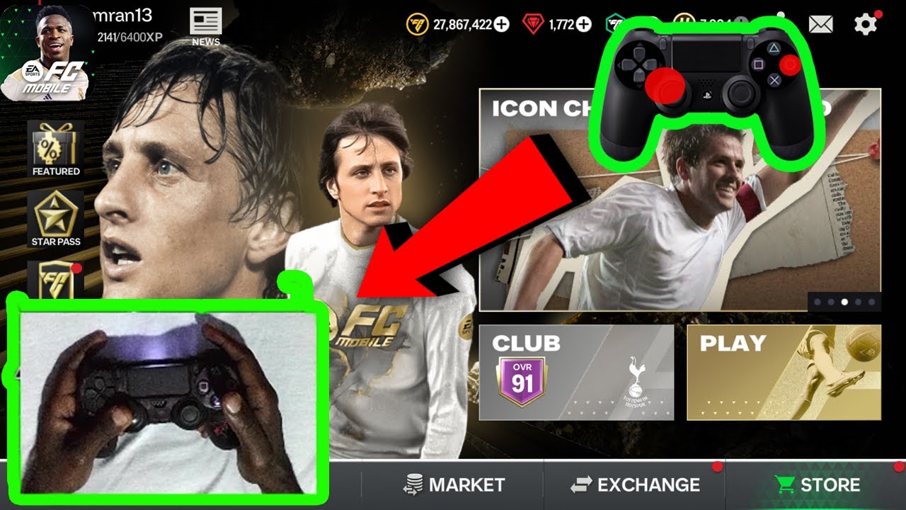 Playing FC Mobile 25 With a Controller! Day Gameplay - YouTube