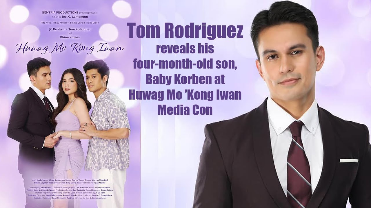 Tom Rodriguez reveals his four-month-old son, Baby Korben at Huwag Mo 'Kong Iwan Media Con - YouTube