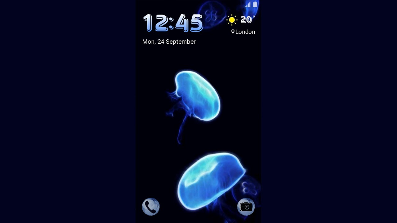 Galaxy Theme - Jellyfish Animated Lockscreen - YouTube