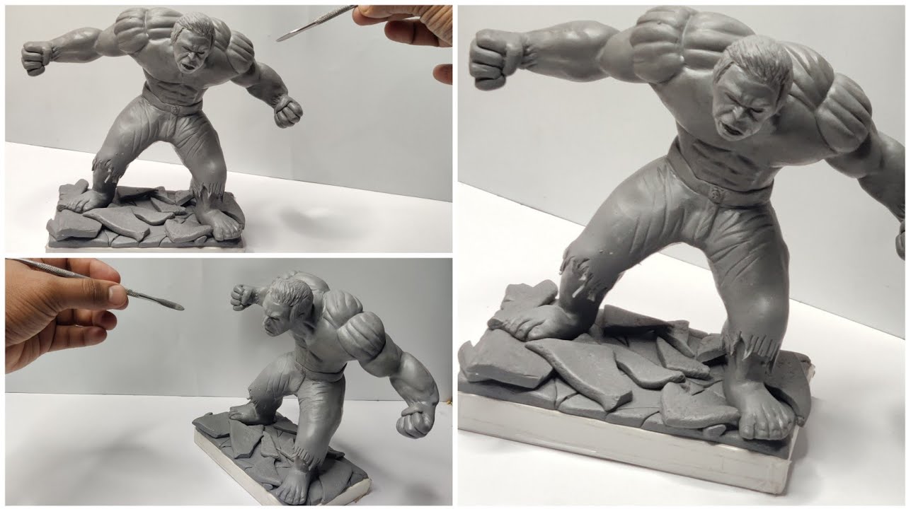 Made HULK Using clay 😍! | Clay art : DIY : Miniature Clay Figure - YouTube