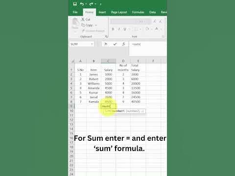 How to do Sum, Product in Excel | Useful Excel Tips #exceltips #exceltutorial #msexcel #shorts ...