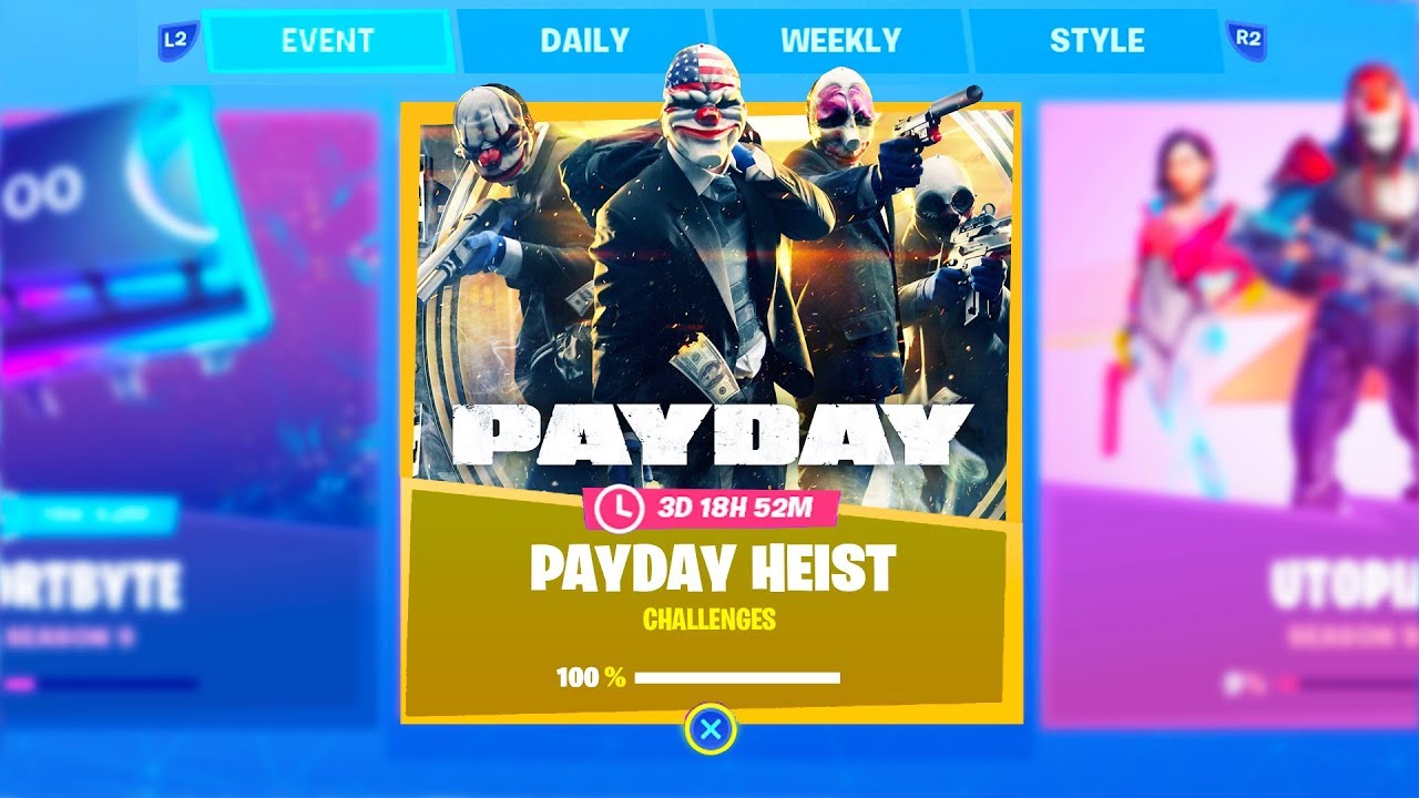 The New FORTNITE X PAYDAY Collab Event In Fortnite... - YouTube