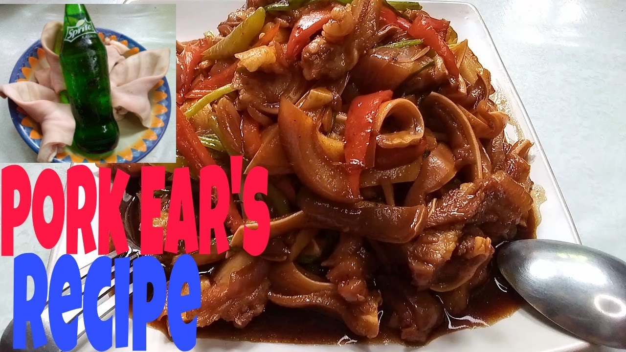 SPICY!!! PORK EAR'S Recipe How To Cook - YouTube