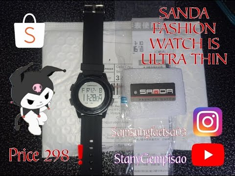 SANDA Fashion Ultra Thin Sports Watch - YouTube