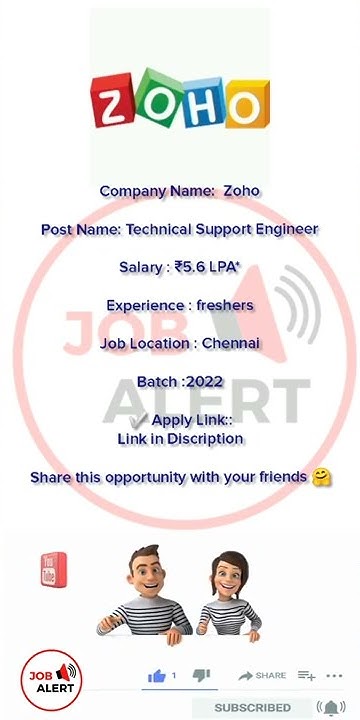 Zoho Hiring Freshers || Freshers || Technical Support engineer || 5 ...