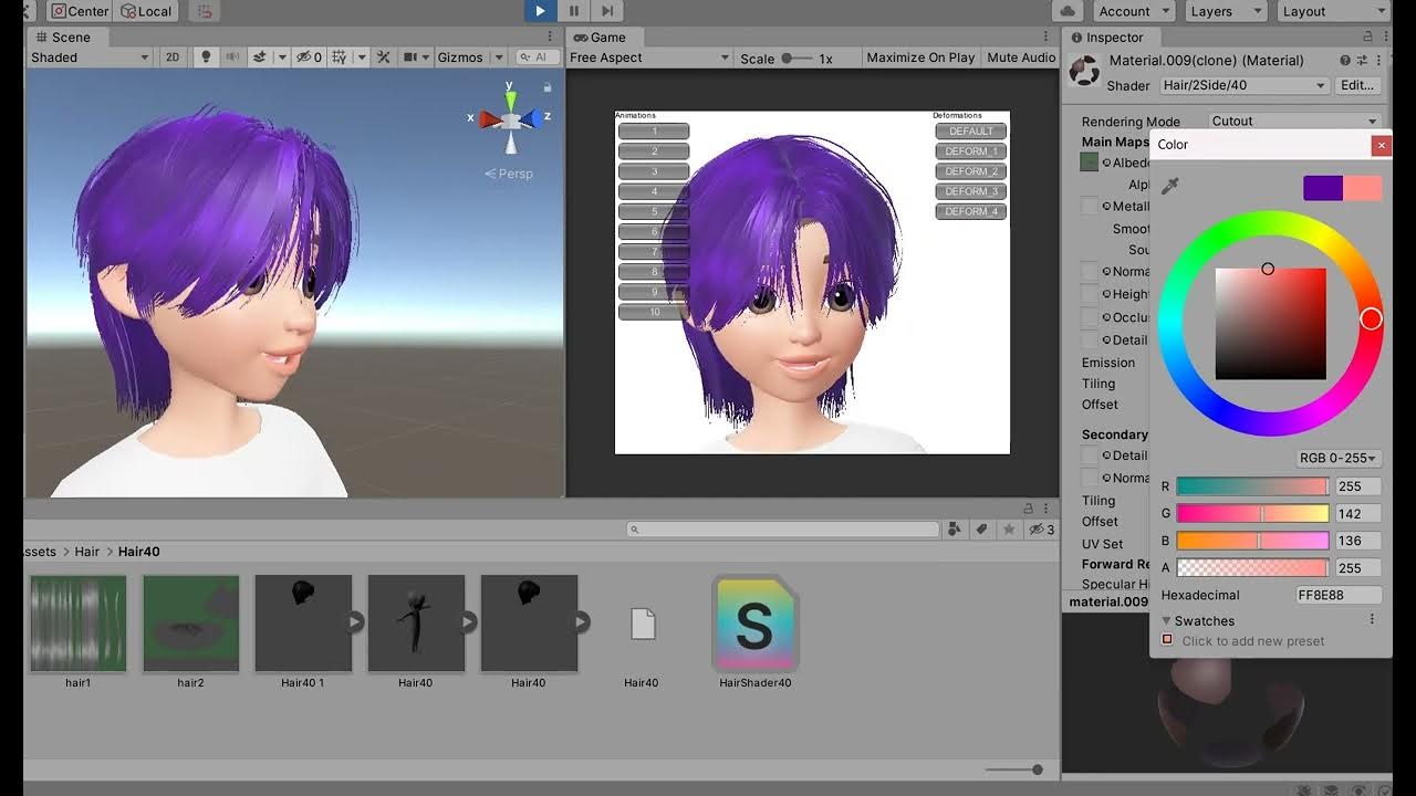Tutorial Create Hair 3D Zepeto Modeling Item Unity Prefab FBX Free Download - YouTube