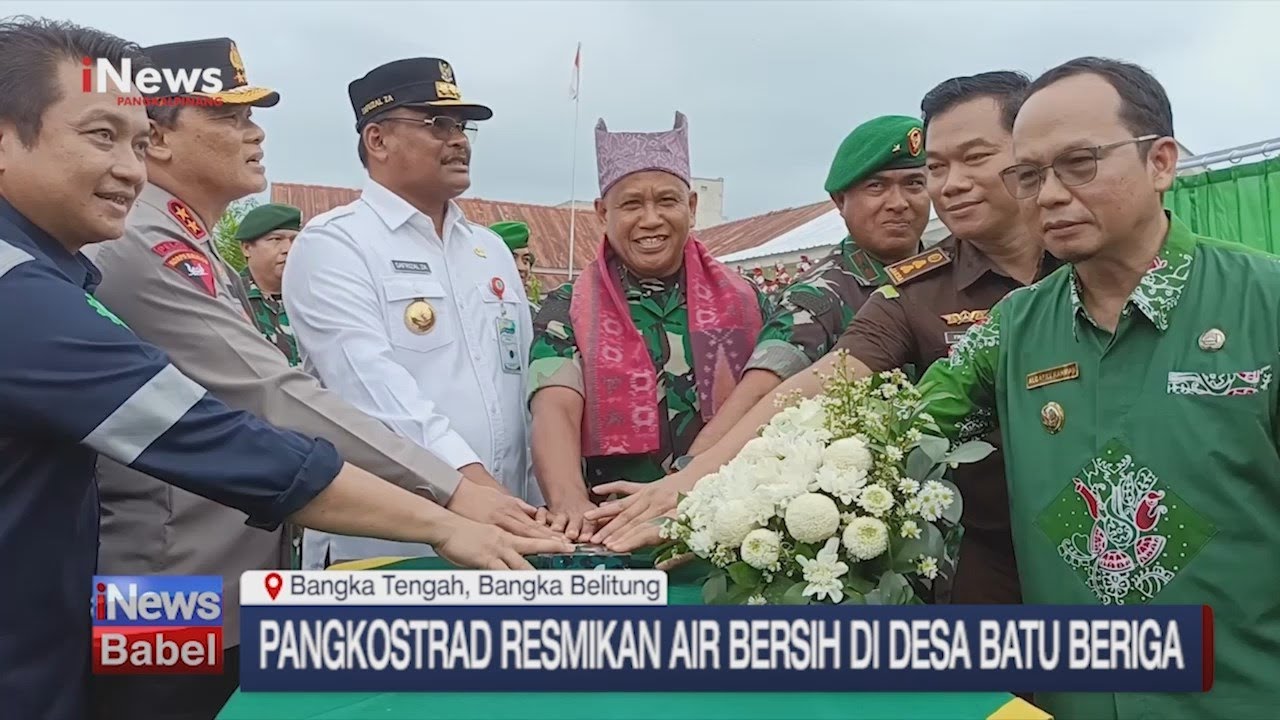 PANGKOSTRAD RESMIKAN AIR BERSIH DI DESA BATU BERIGA - YouTube